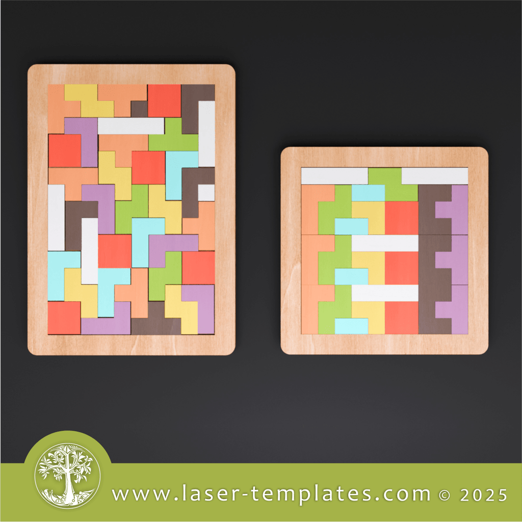 Tetris Game – Laser Ready Templates