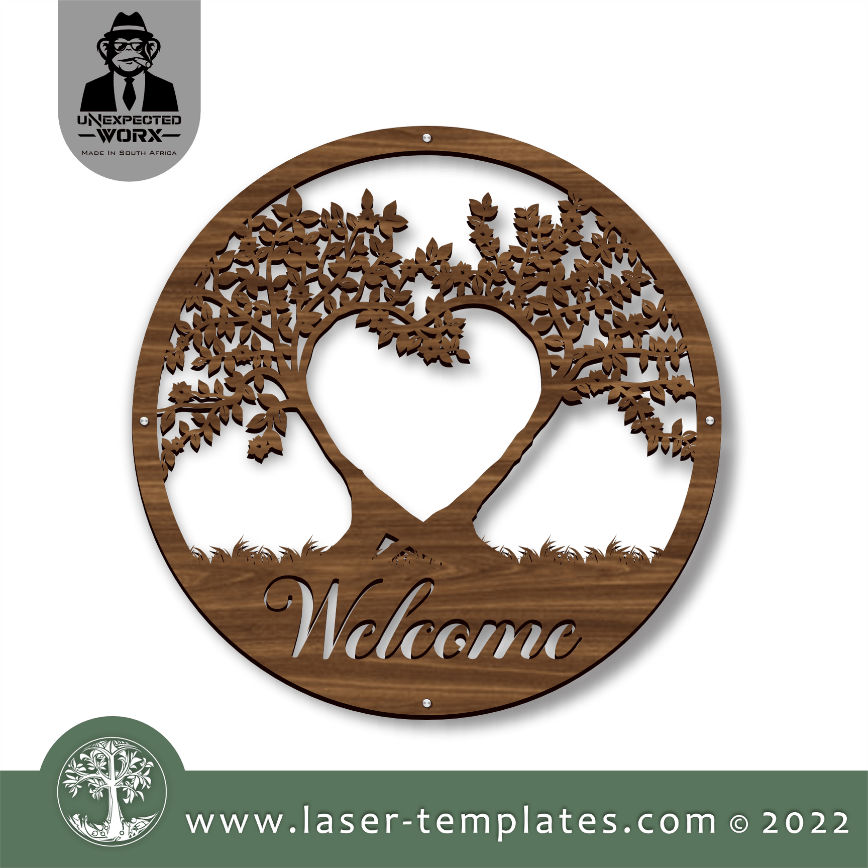 Welcome Sign Wall Art – Laser Ready Templates