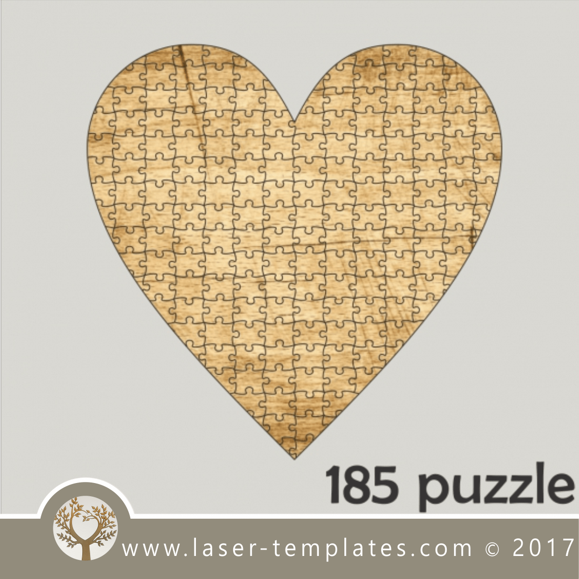 185 puzzle template, laser cut heart shape puzzle pattern. Single line ...