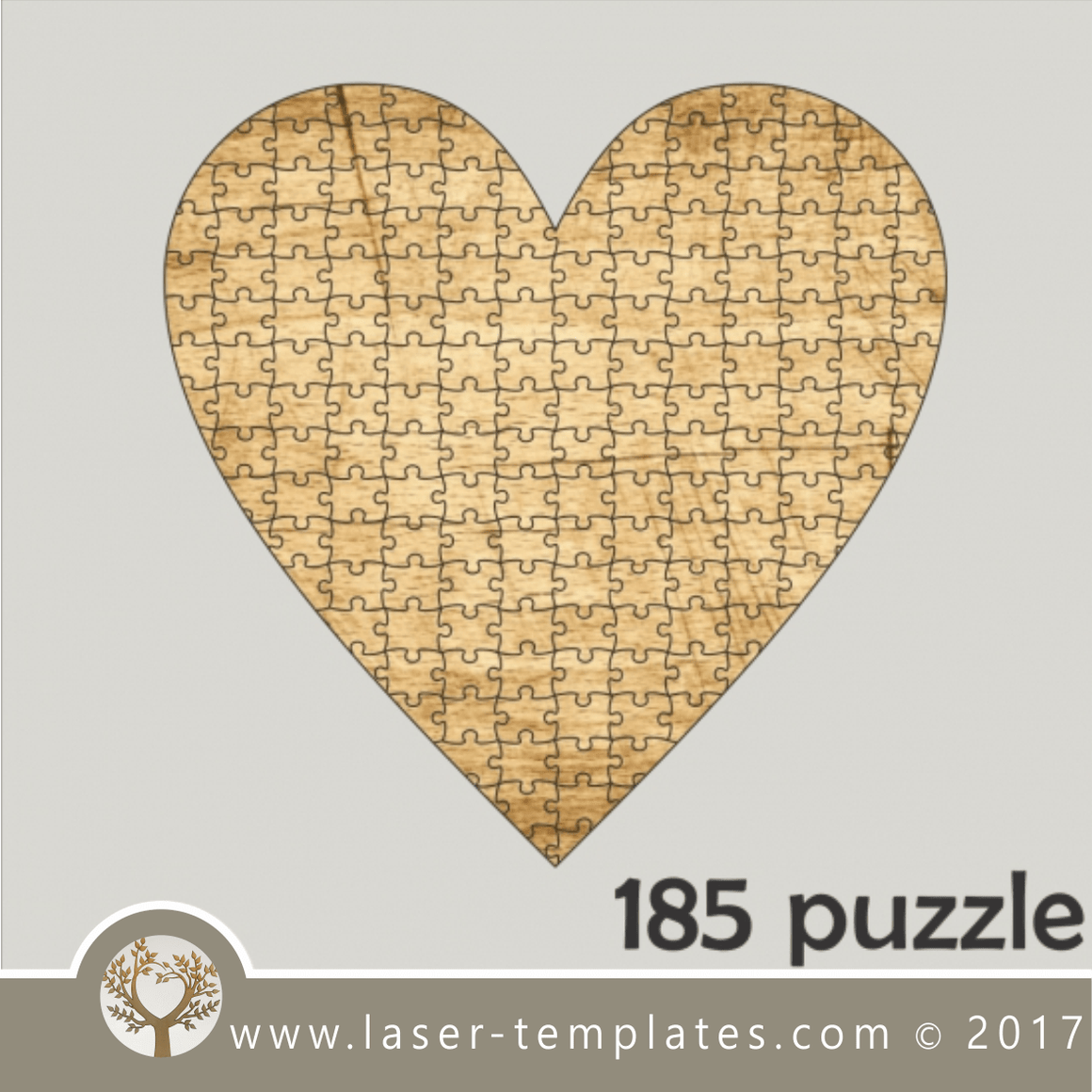 185 puzzle template, laser cut heart shape puzzle pattern. Single line ...