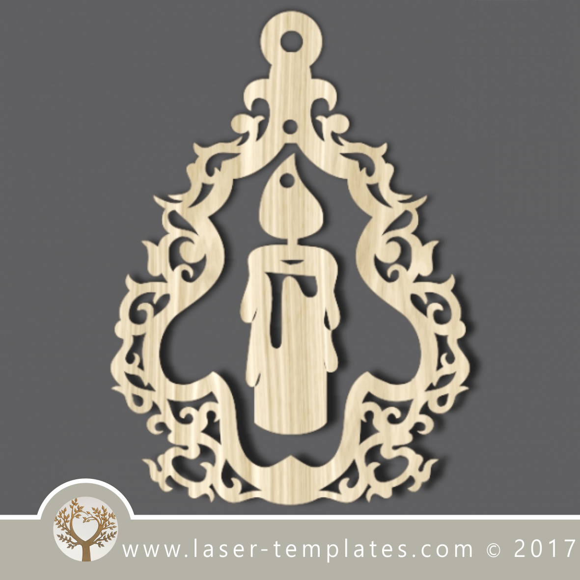 2-in-1 Christmas Candle. 2-in-1 Candle. Template for laser cutting ...