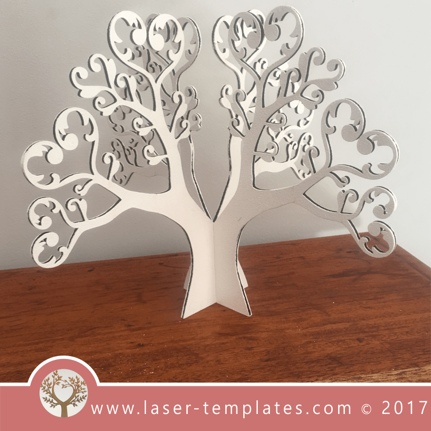 Laser Cut 2 Piece Heart Tree Template, Download Vector Designs Online ...