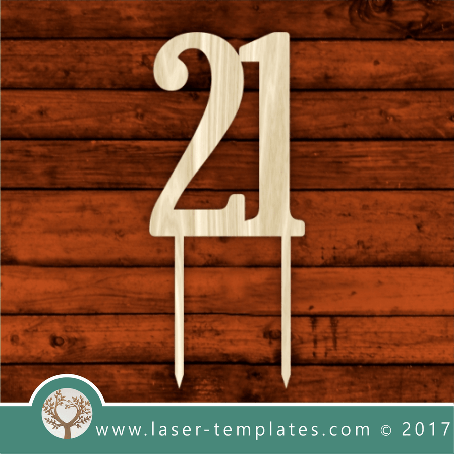 21st birthday key template. Laser cut online store – Laser Ready Templates