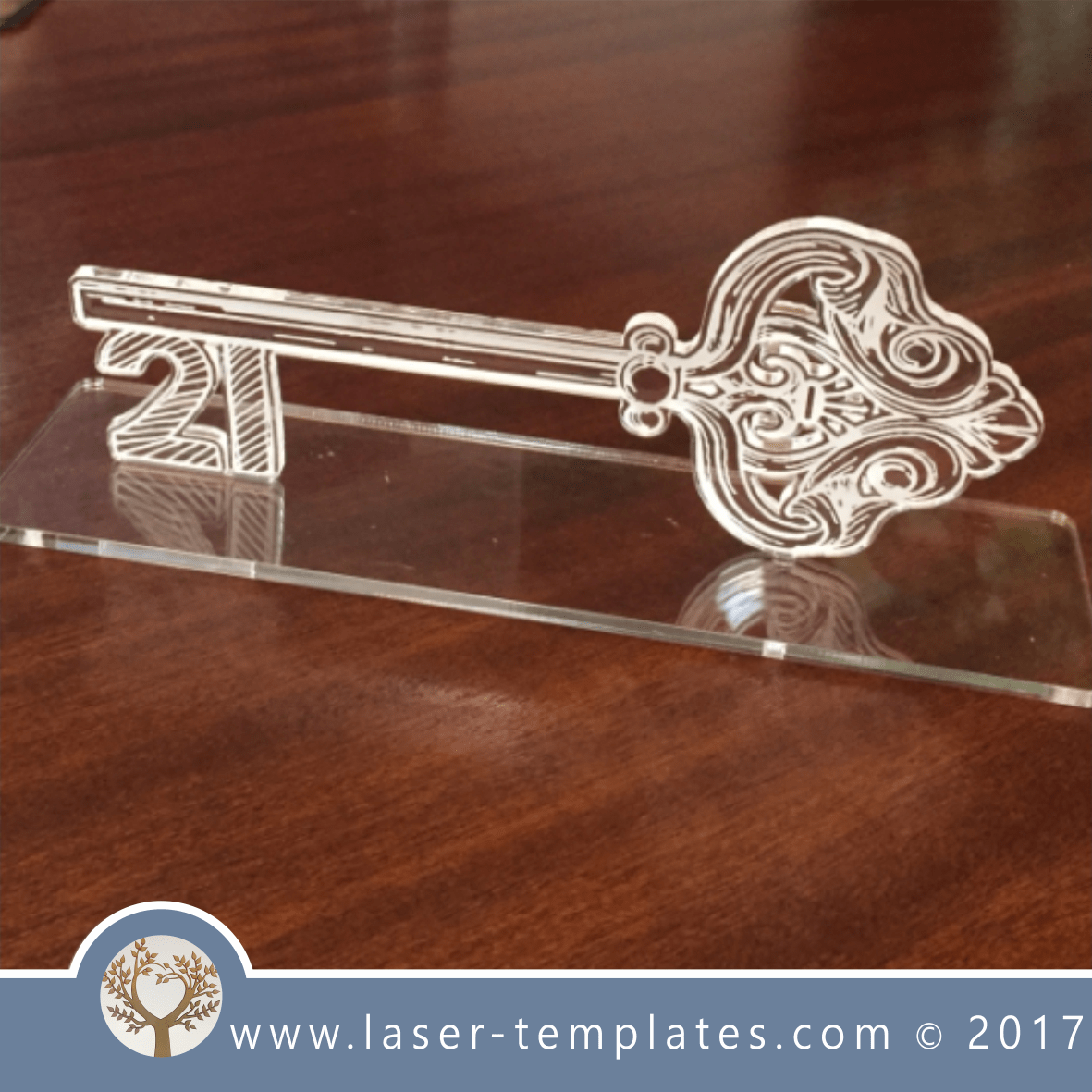 21st birthday key template. Laser cut online store – Laser Ready Templates