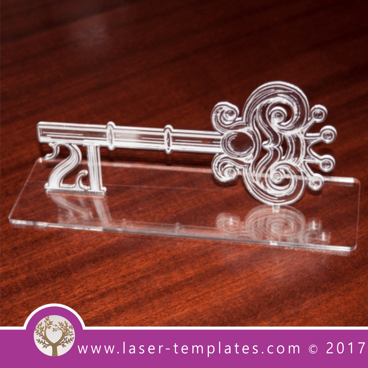 21st birthday key template. Laser cut online store – Laser Ready Templates
