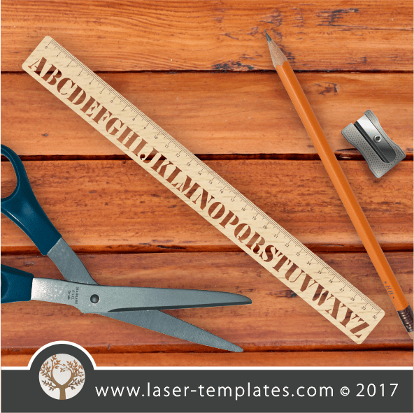 Laser templates, 30cm Alphabet Ruler Metric. Download Vector Designs ...