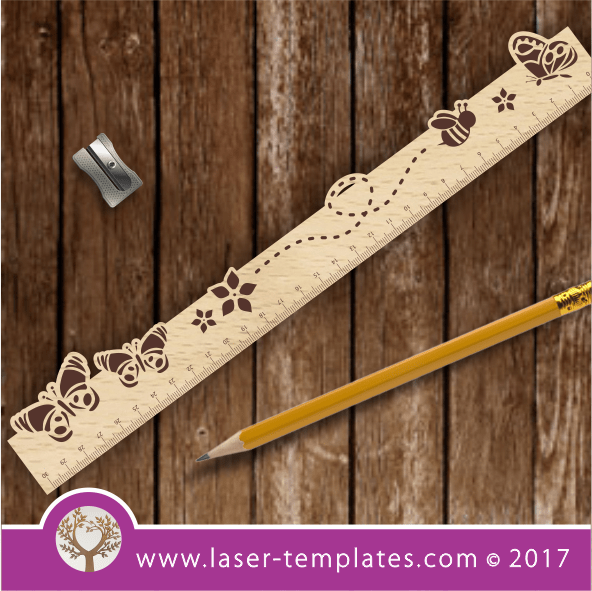 Laser Template, 30cm Butterfly Ruler Metric. Download Vector Designs ...