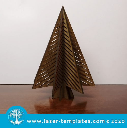 Laser cut template for 3D 3mm Christmas Tree 1 – Laser Ready Templates