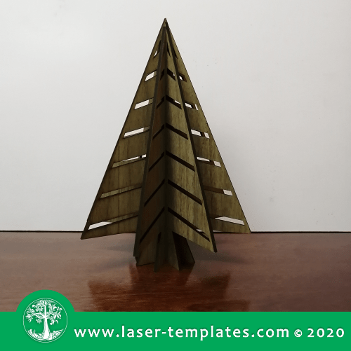 Laser cut template for 3D 3mm Christmas Tree 2 – Laser Ready Templates