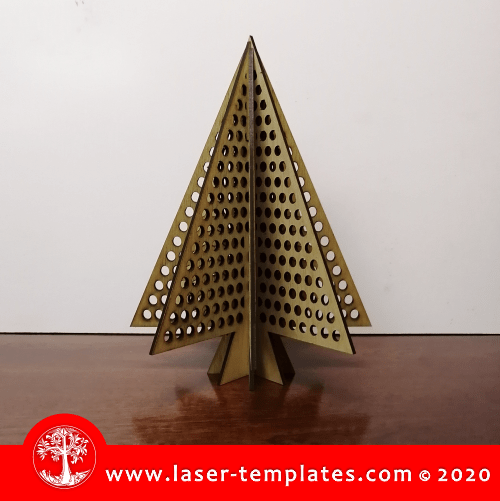 Laser cut template for 3D 3mm Christmas Tree 3 – Laser Ready Templates