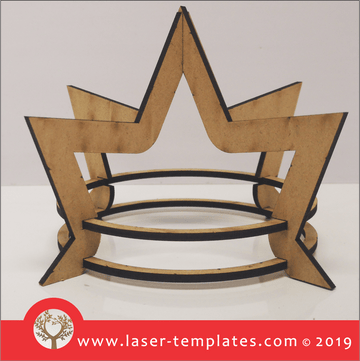 Laser cut template for 3D 3mm Liberty Crown – Laser Ready Templates