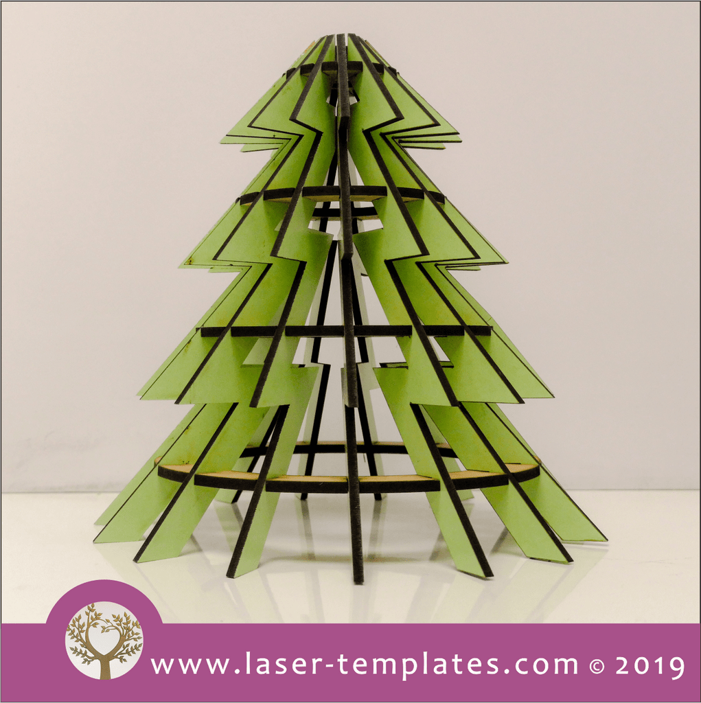 Laser cut template for 3D 3mm Tree – Laser Ready Templates