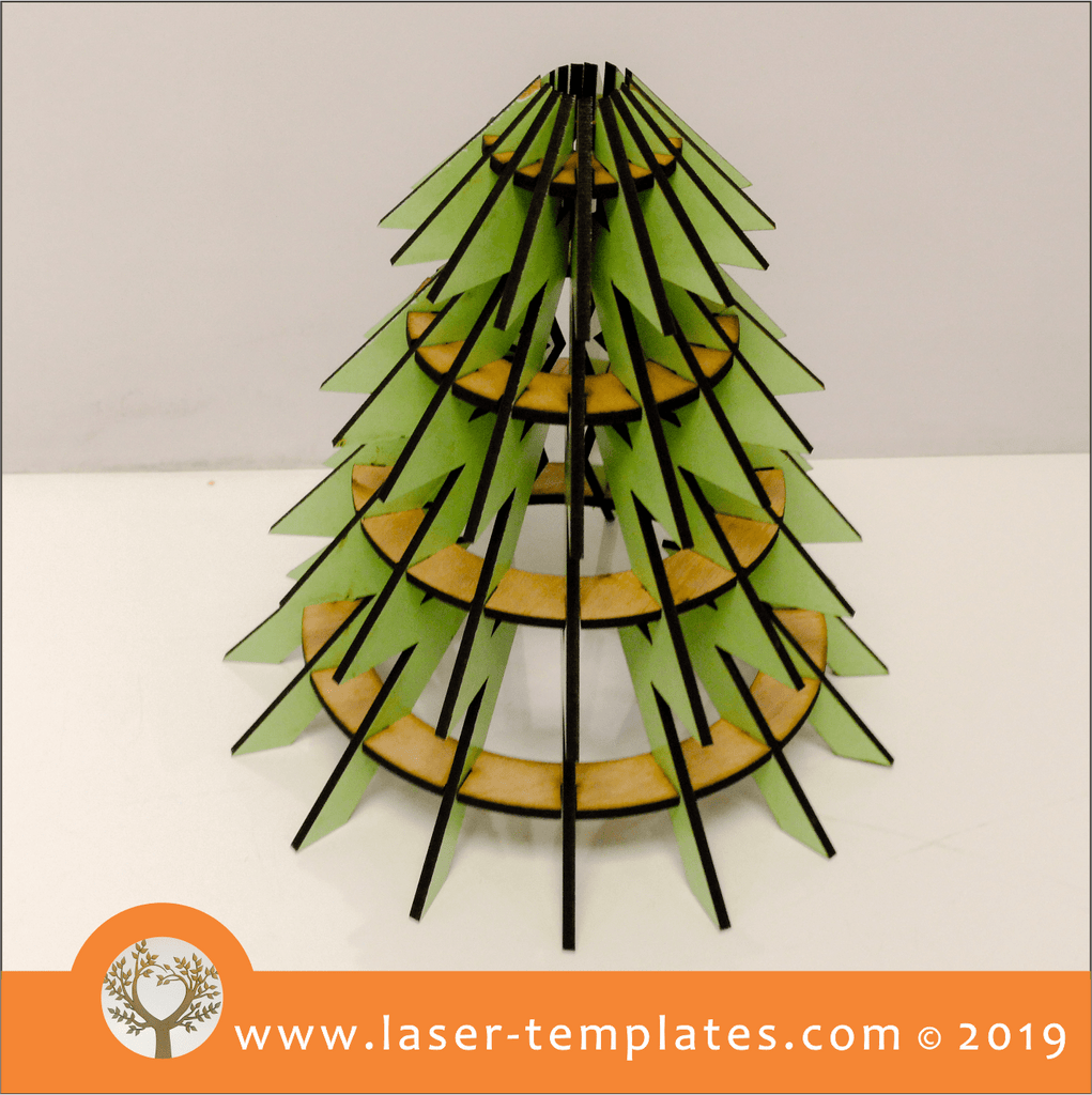 Laser cut template for 3D 3mm Tree – Laser Ready Templates