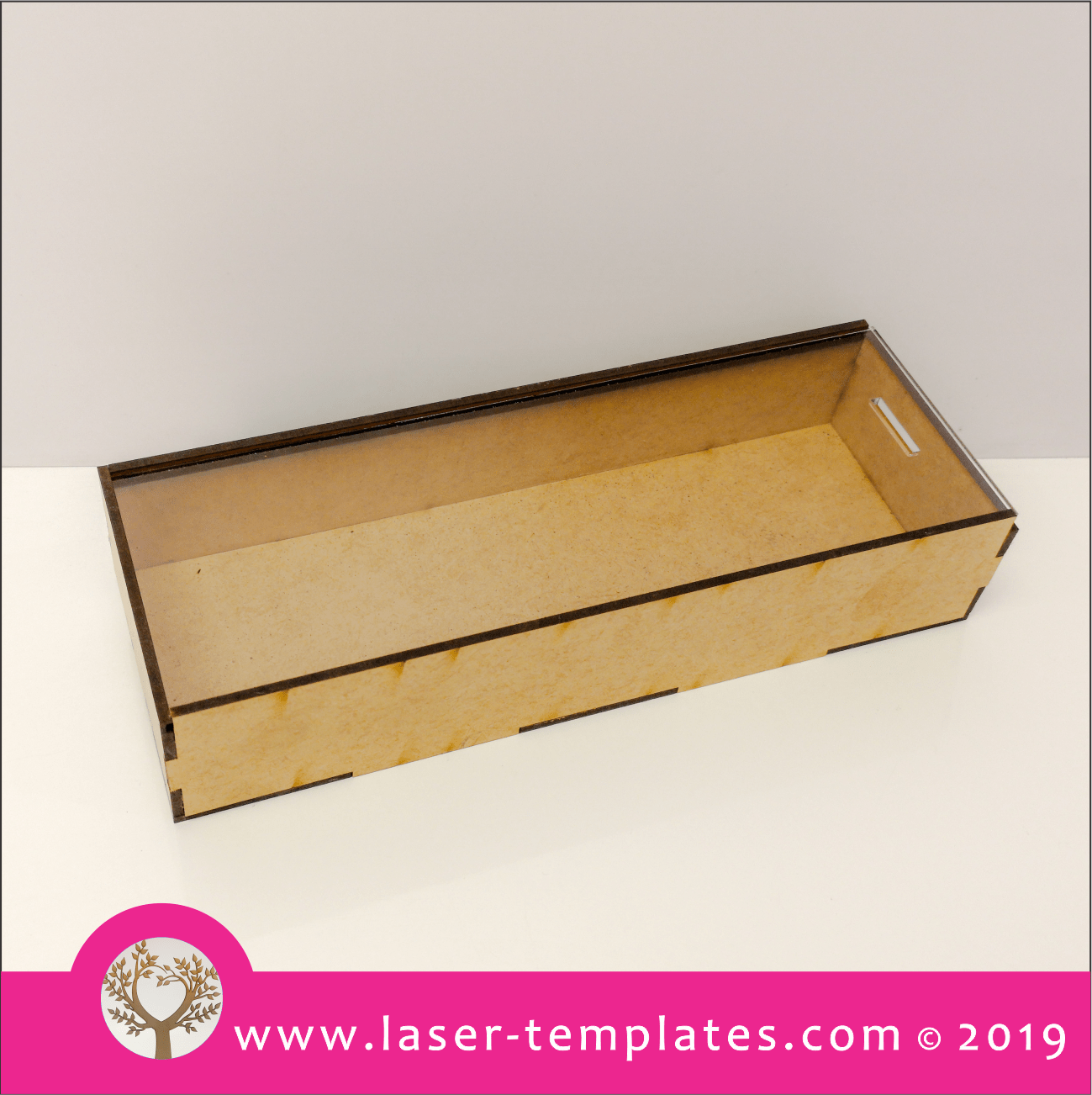Laser cut template for 3D 3mm Wooden Box with Sliding Lid – Laser Ready ...