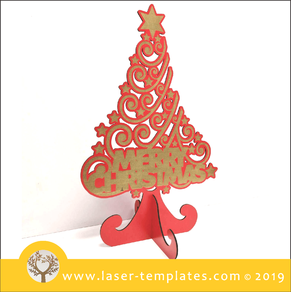 Laser cut ready template for 3D Christmas Tree - English - 3mm and 6mm ...