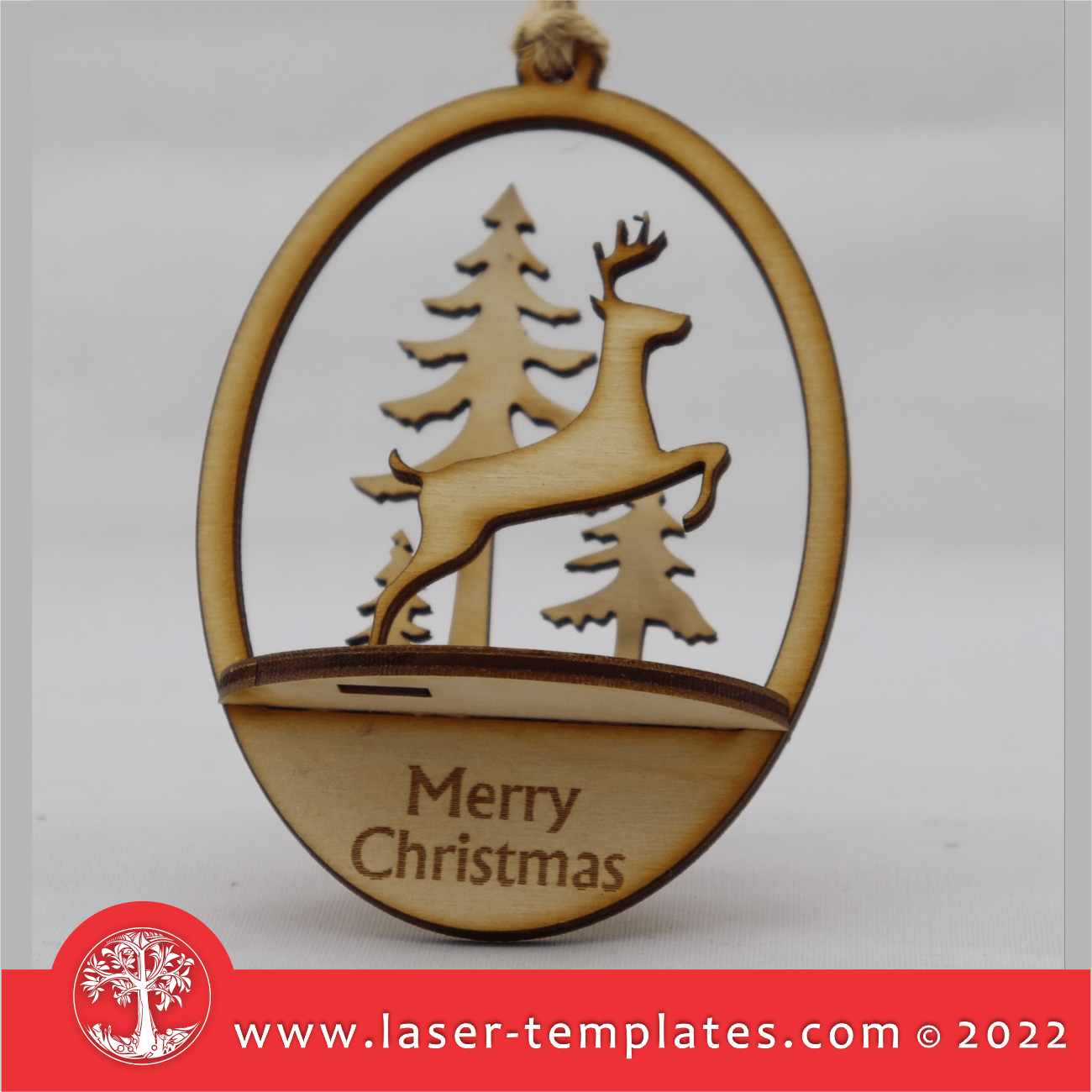 3D Deer Ornament – Laser Ready Templates