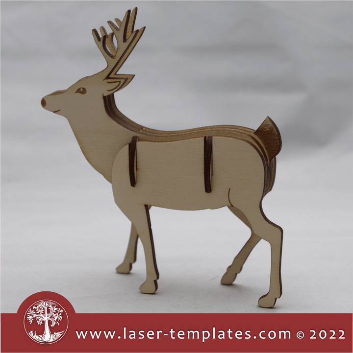 3D Deer – Laser Ready Templates