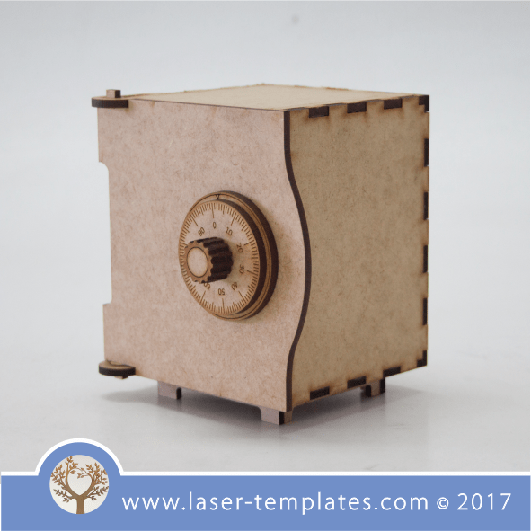 3D Safe with lock – Laser Ready Templates