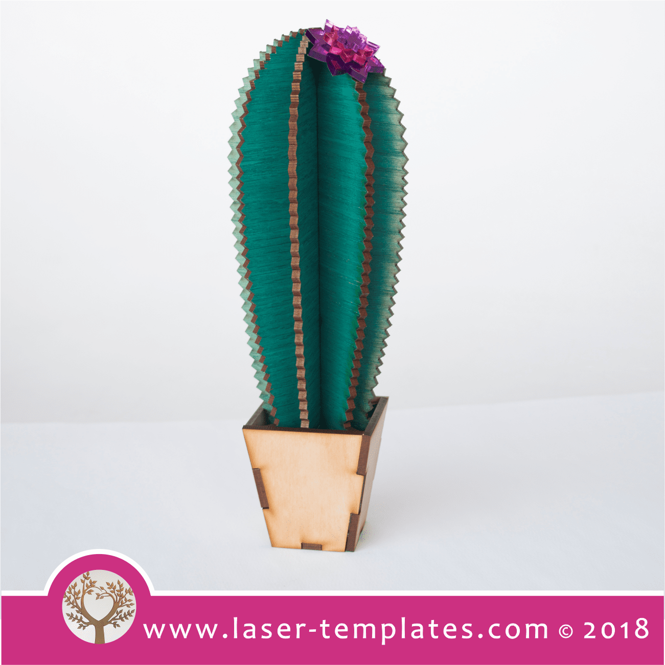 Laser cut template - 3D Succulent / Cactus 1 - 3mm – Laser Ready Templates