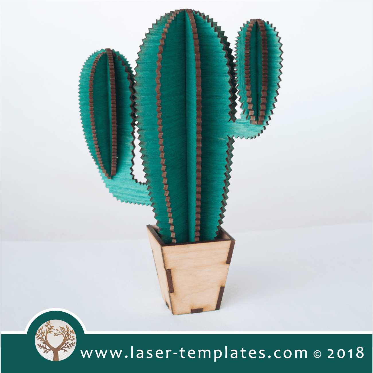 Laser cut template - 3D Succulent / Cactus 2 - 3mm – Laser Ready Templates