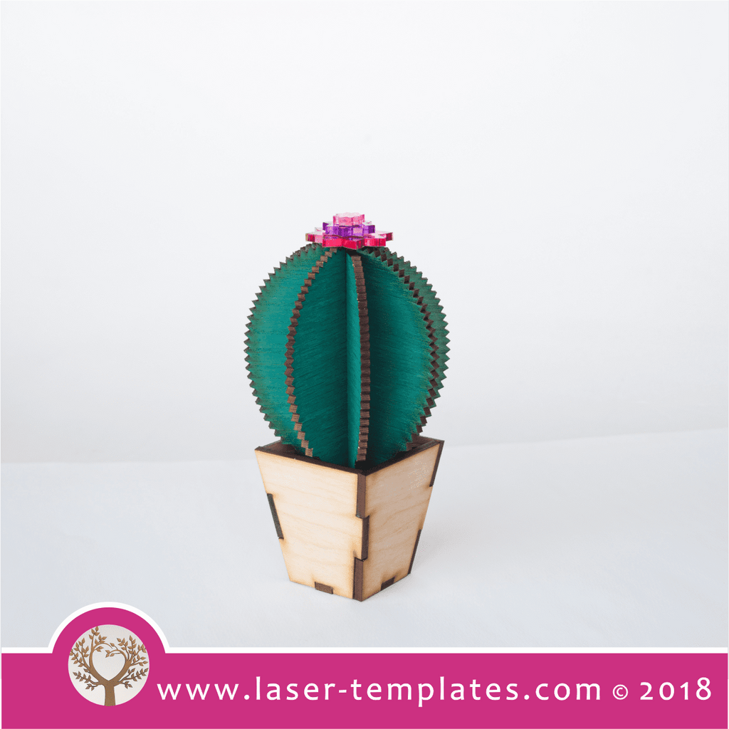 Laser cut template - 3D Succulent / Cactus 1 - 3mm – Laser Ready Templates