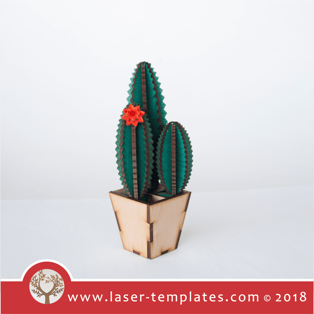 Laser cut template - 3D Succulent / Cactus 2 - 3mm – Laser Ready Templates