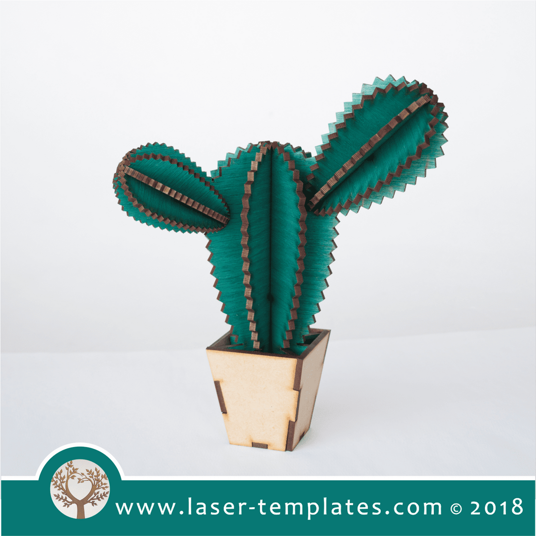 Laser cut template - 3D Succulent / Cactus 2 - 3mm – Laser Ready Templates