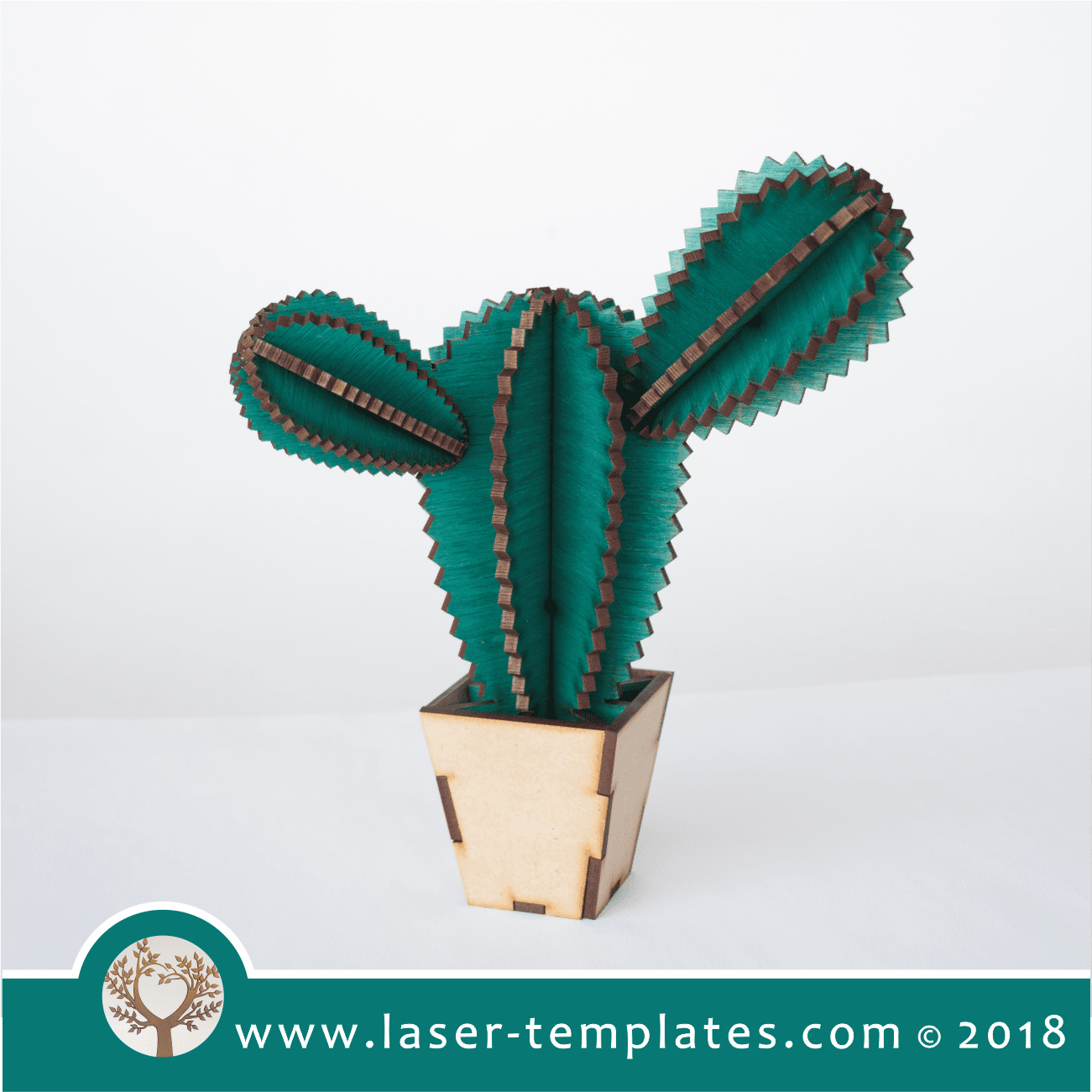Laser cut template - 3D Succulent / Cactus 2 - 3mm – Laser Ready Templates