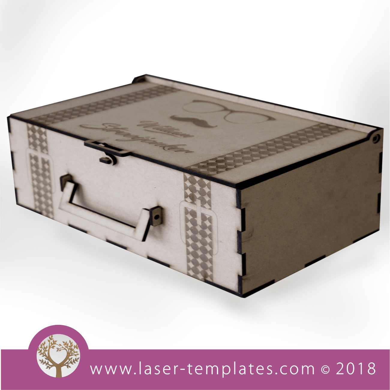Laser Cut 3mm A4 Suitcase with closing mechanism Template – Laser Ready ...