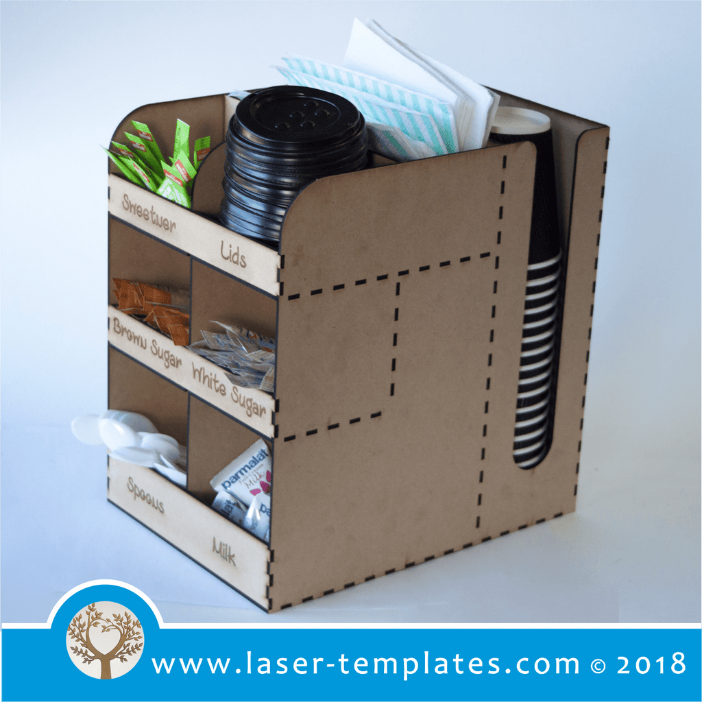 Laser Cut 3mm Coffee Utility Box Template. Shop online – Laser Ready ...