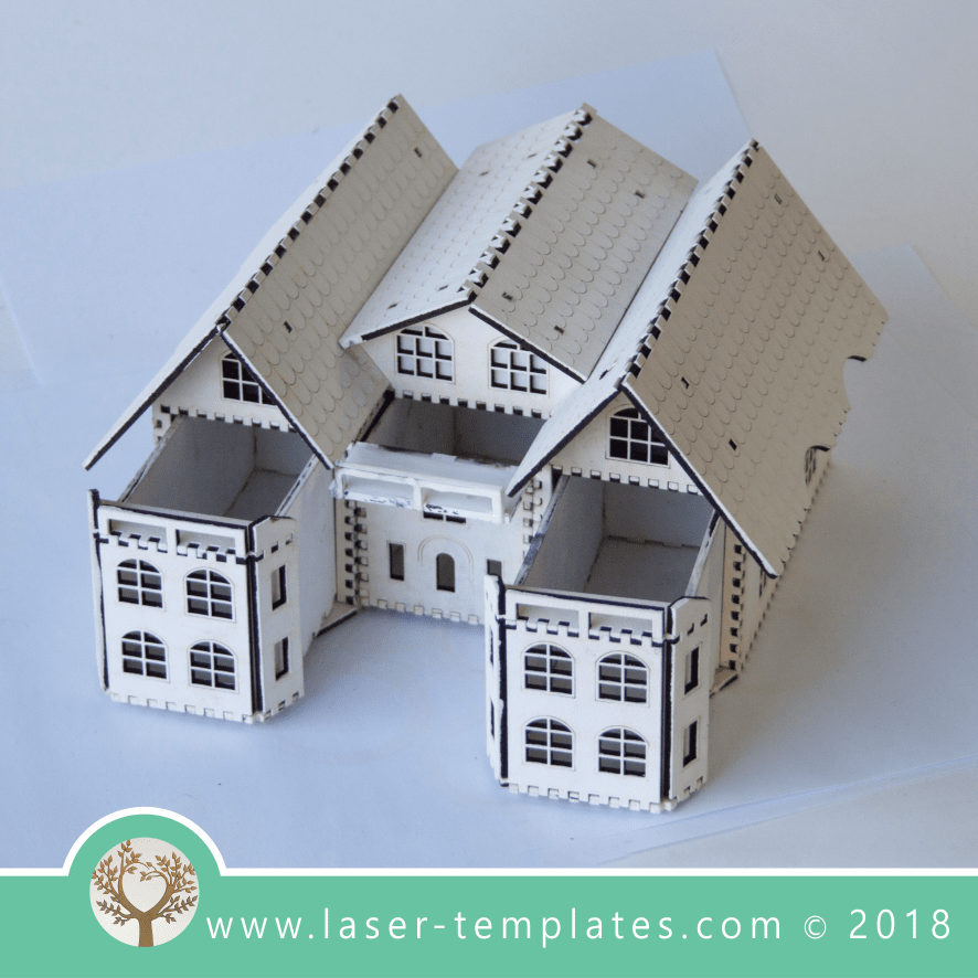 Laser Cut House With Drawers Laser Ready Template, Download Online ...