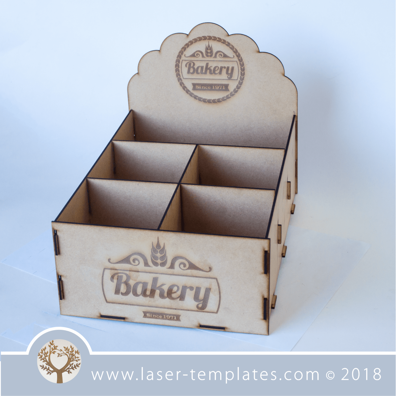 Laser Cut 3mm No Glue display case template – Laser Ready Templates