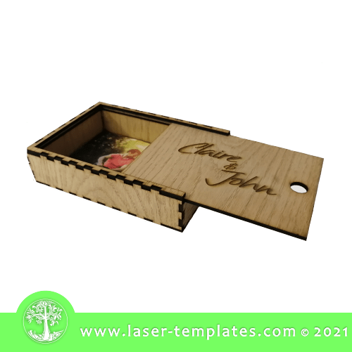 Laser Cut 3mm Photography USB box with sliding lid – Laser Ready Templates