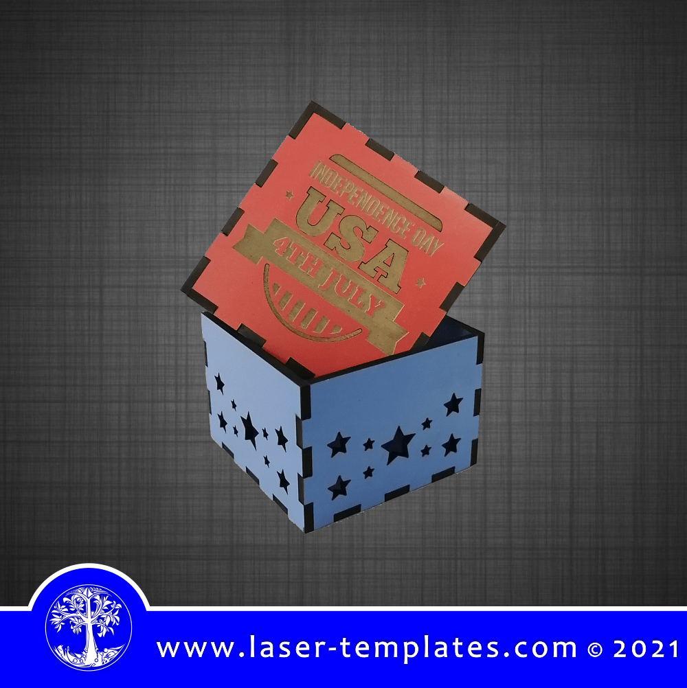 Laser cut 4th July Novelty Box – Laser Ready Templates