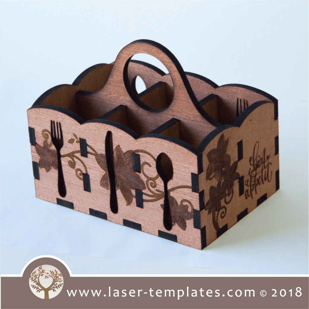 Laser Cut 6mm Cutlery Holder Template. Shop designs online – Laser ...