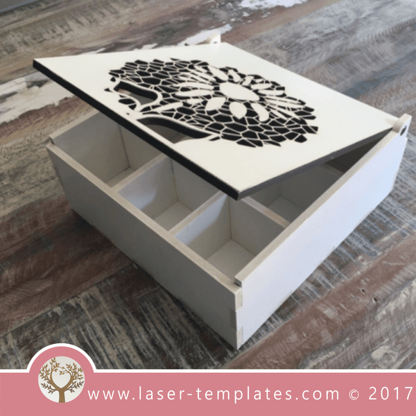 Template Laser cut sorting wooden box. Online store, free designs every ...