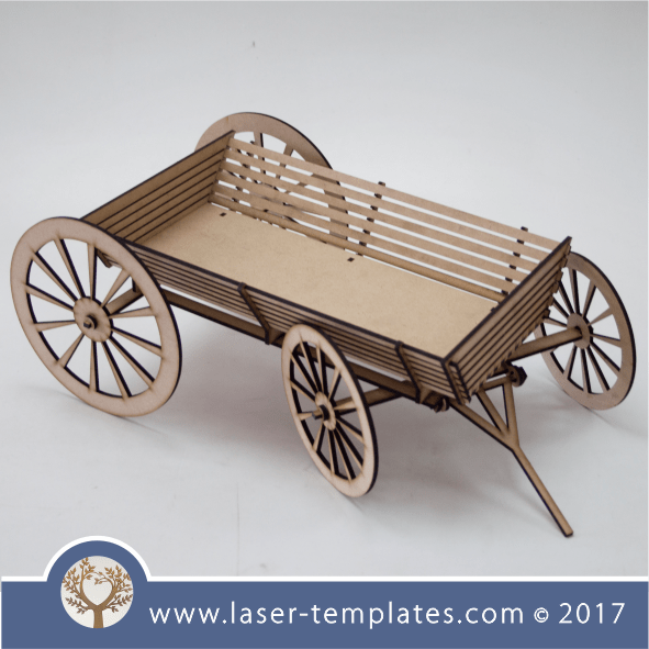 6mm Wagon with turning front wheels – Laser Ready Templates