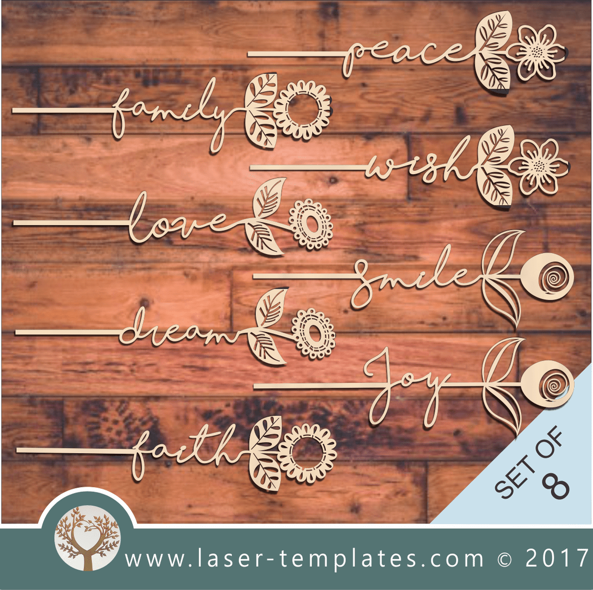 Laser cut Word-flower Templates. Download Vector designs. – Laser Ready ...