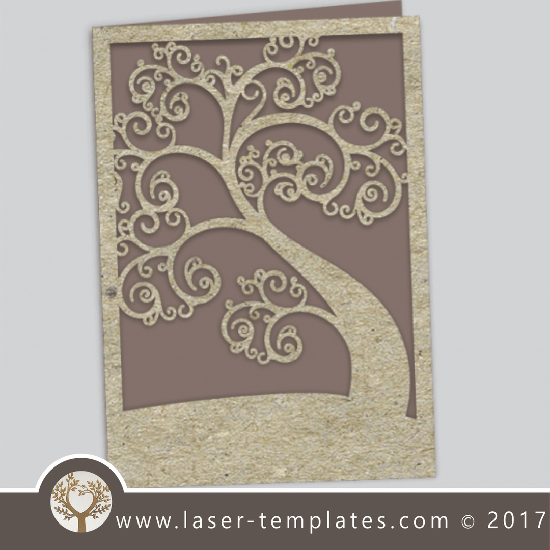 Laser cut invitations template free designs every day. Laser tree ...