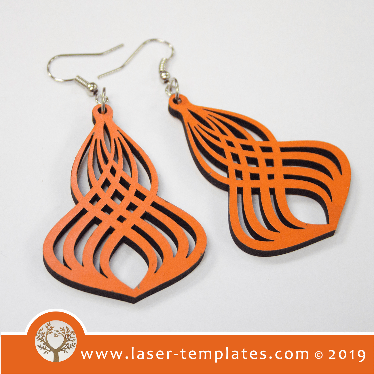 Laser cut template Abstract Earrings – Laser Ready Templates