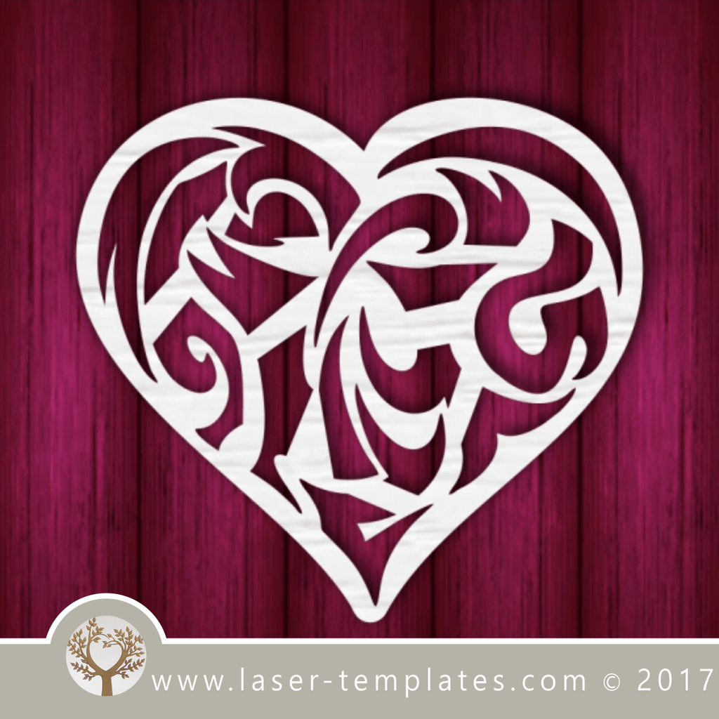 Heart template laser cut online store, free vector designs every day ...