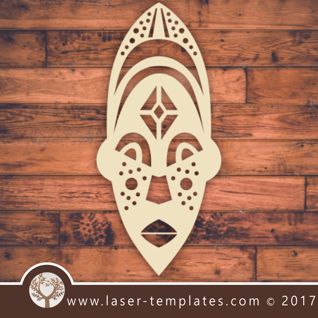 African masks design, download Template for laser cutting. – Laser ...