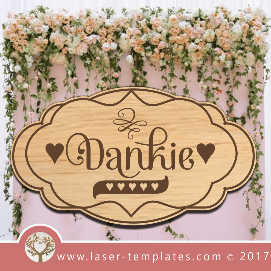 Laser Cut Afrikaans "Dankie" Template, Download Vector Designs Online ...