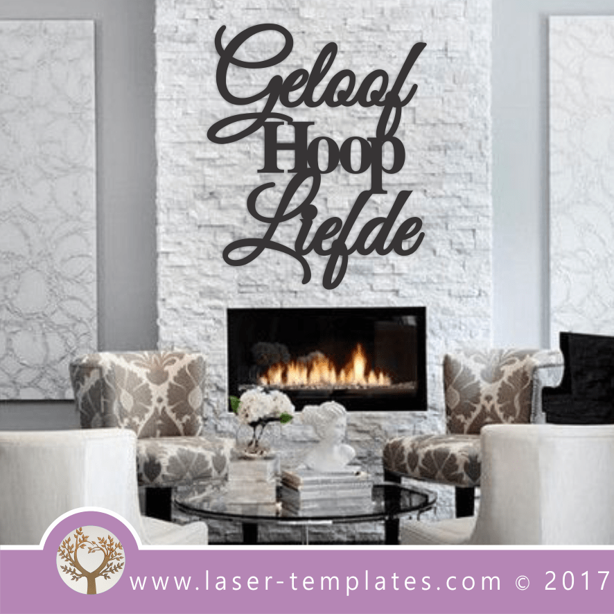 Laser Cut Afrikaans "Geloof" Wall Art, Download Vector Designs Online ...