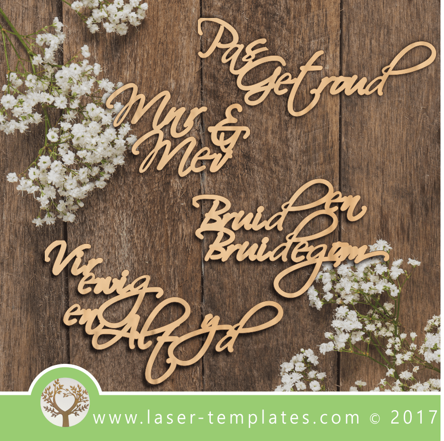 Laser Cut Afrikaans Words Template, Download Vector Designs Online ...