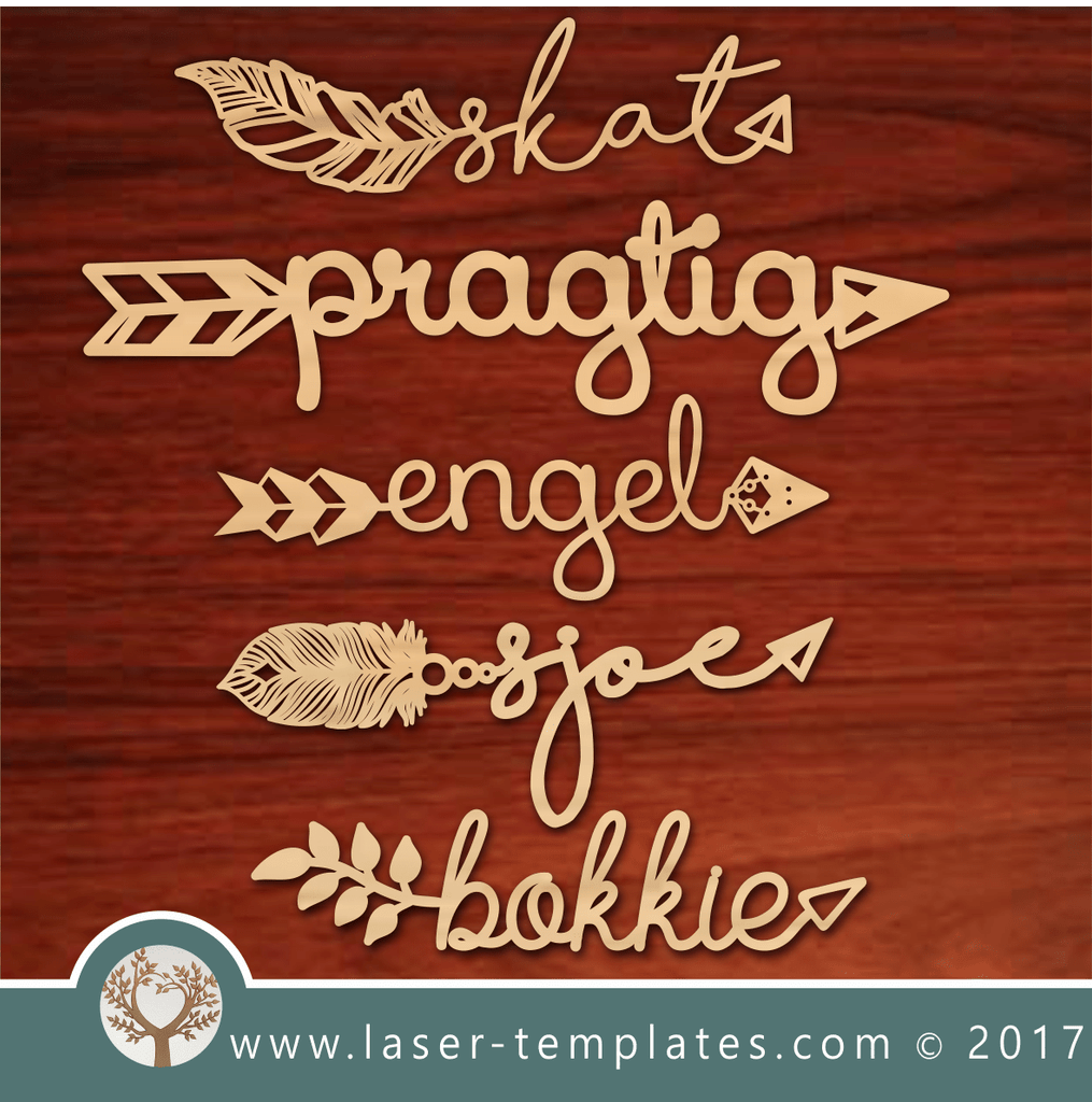 Laser cut word-arrow templates. Online pattern store. Free vectors ...