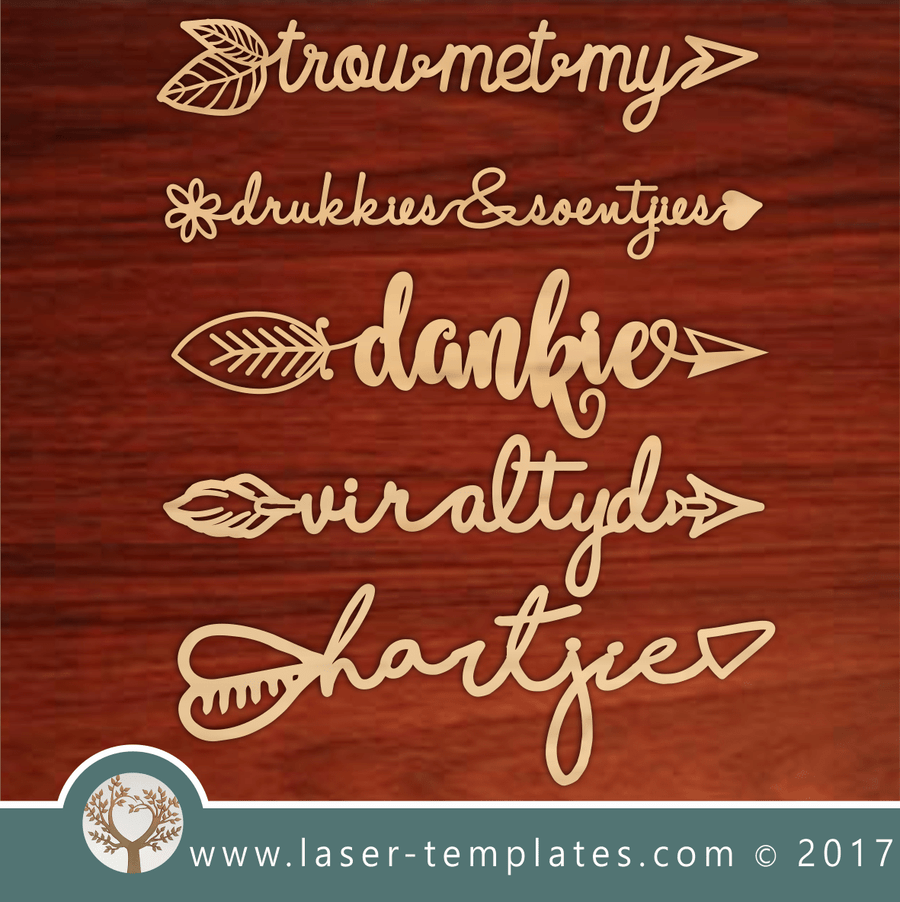 Laser cut word-arrow templates. Online pattern store. Free vectors ...