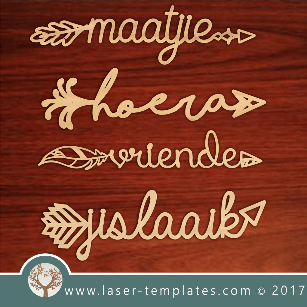 Laser cut word-arrow templates. Online pattern store. Free vectors ...