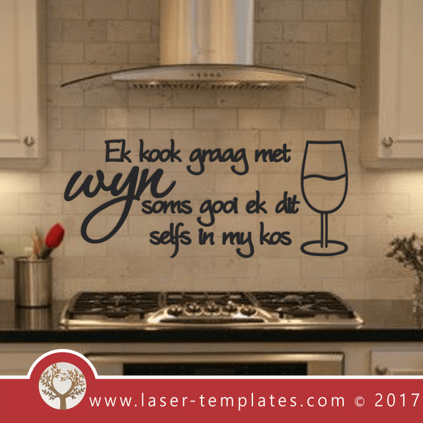 Laser Cut Afrikaans "Wyn" Wall Quote Template, Download Vector Designs ...