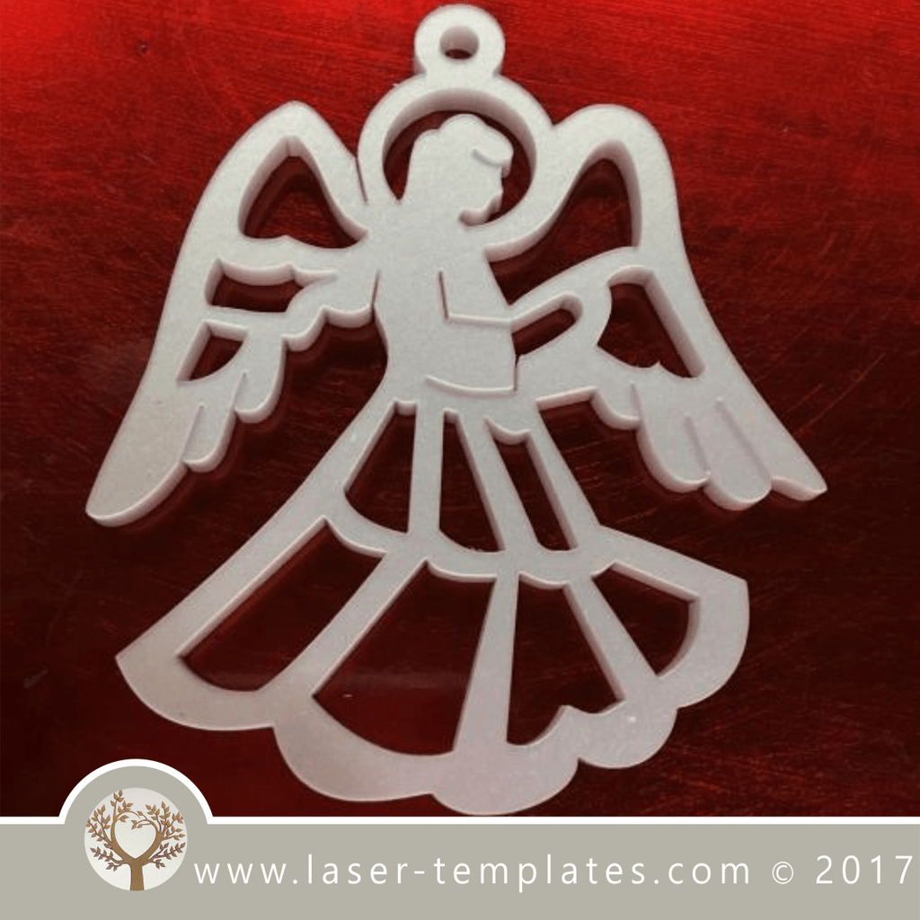 Angel Christmas laser cut template, download vector designs – Laser ...